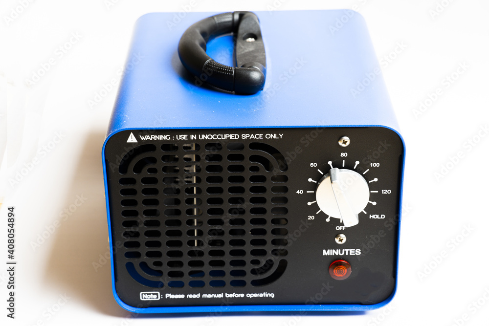 ozone machine on white background. disinfection concept. covid 19 ...