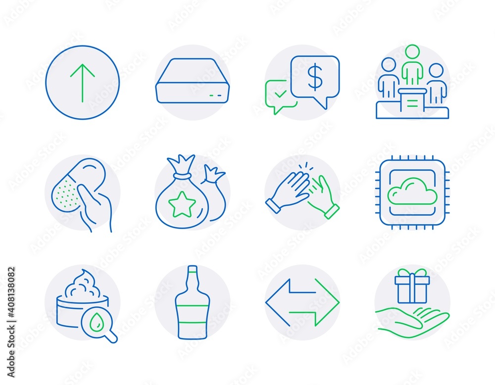 Business icons set. Included icon as Capsule pill, Moisturizing cream ...