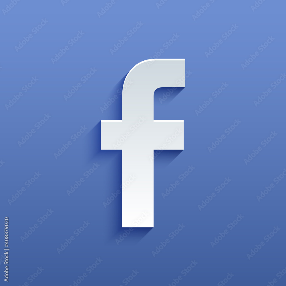 Facebook logo icons. Social icons, isolated. Vector illustration Stock ...