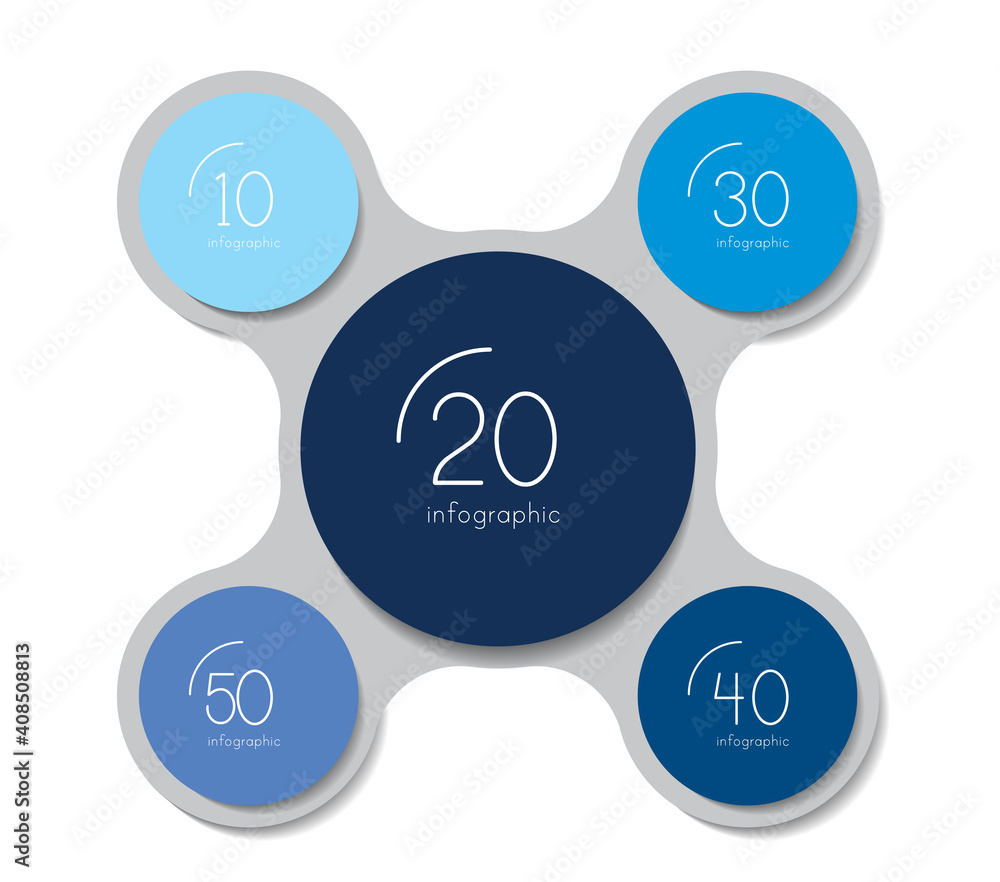 Steps elements bubble chart, scheme, diagram, template. Infographic 5 ...