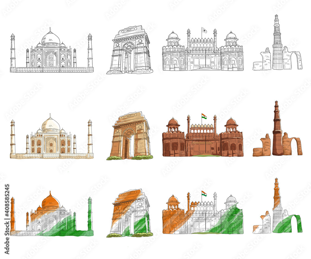 Must visit tourist places in India - Taj Mahal, India Gate, Red Fort ...