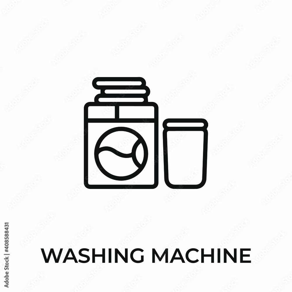 washing machine icon vector. washing machine sign symbol for modern ...