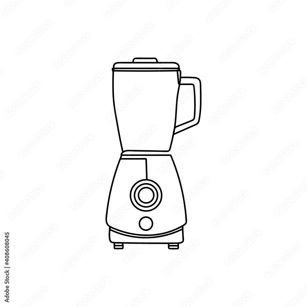 Continuous one line drawing a food processor. Vector illustration ...