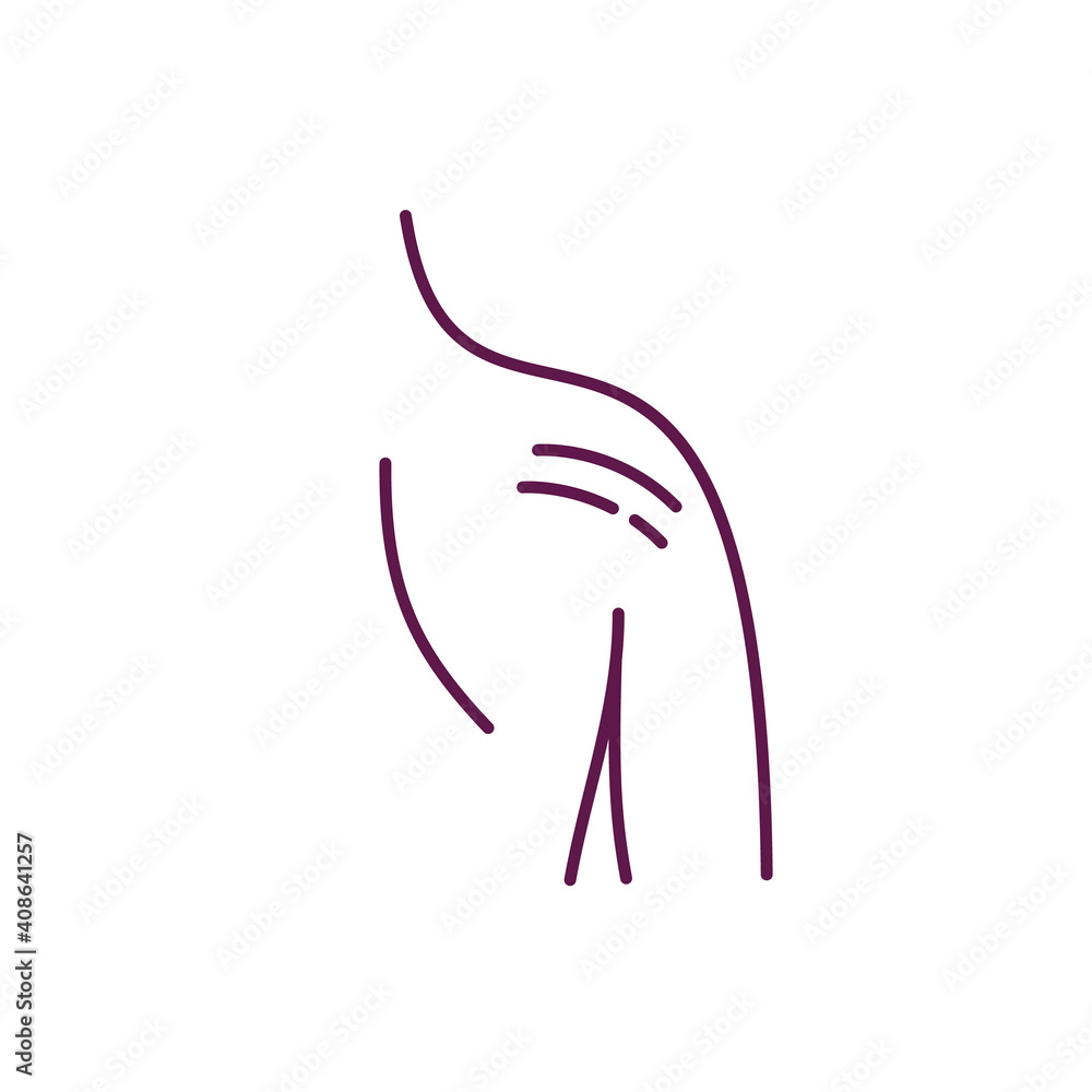 Skin scars RGB color icon. Dry brushing damages. Causing micro ...