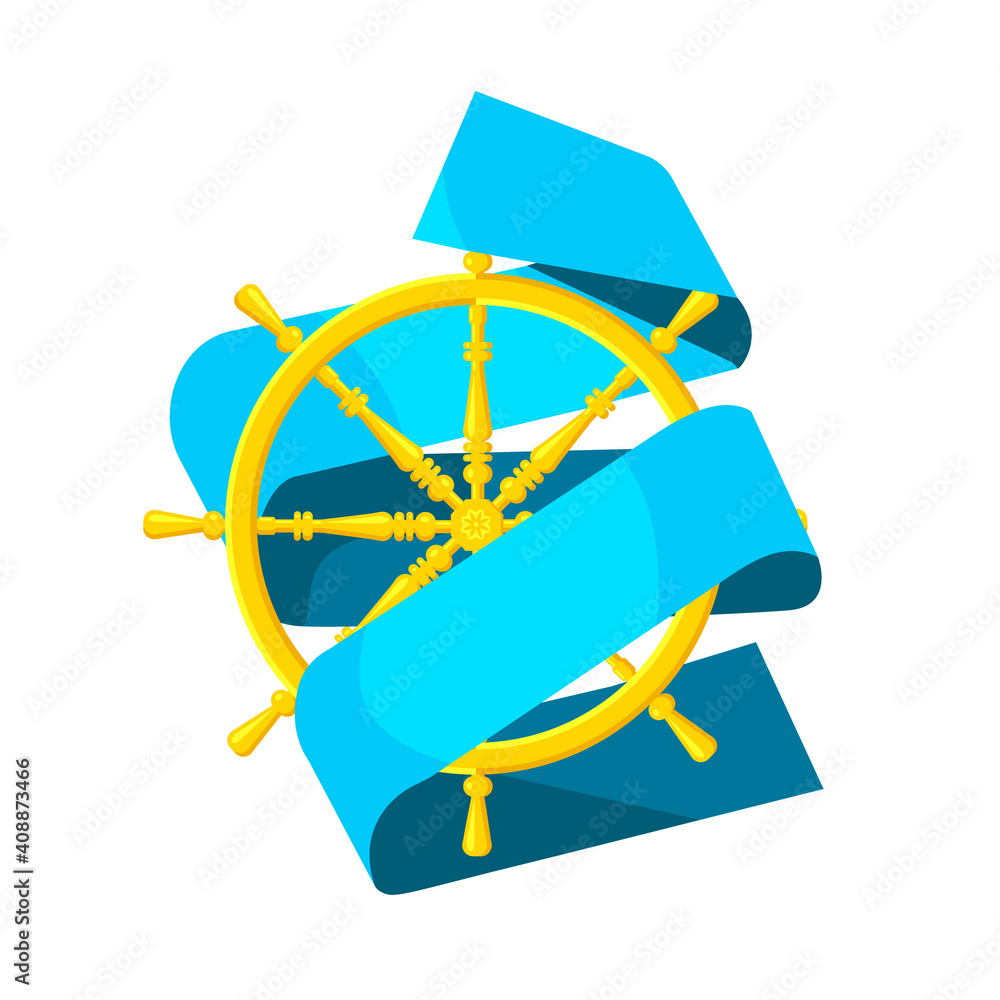 Vector cartoon isolated metaphor illustration with vintage gold ...