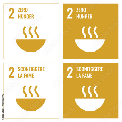 02 Zero hungry icon, Corporate social responsibility. Sustainable ...