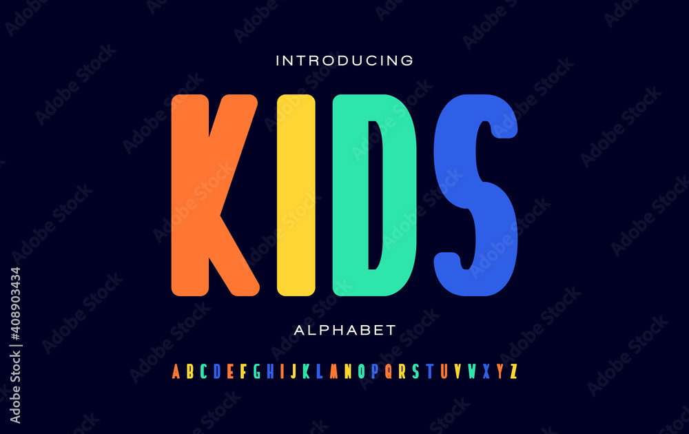 Cartoon alphabet fonts. Letter for a design, poster, banner, etc ...