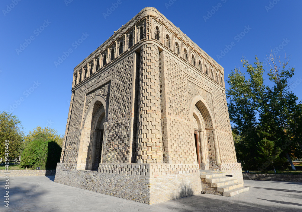 Diagonal view of Samanid Mausoleum in Bukhara, Uzbekistan. Early ...