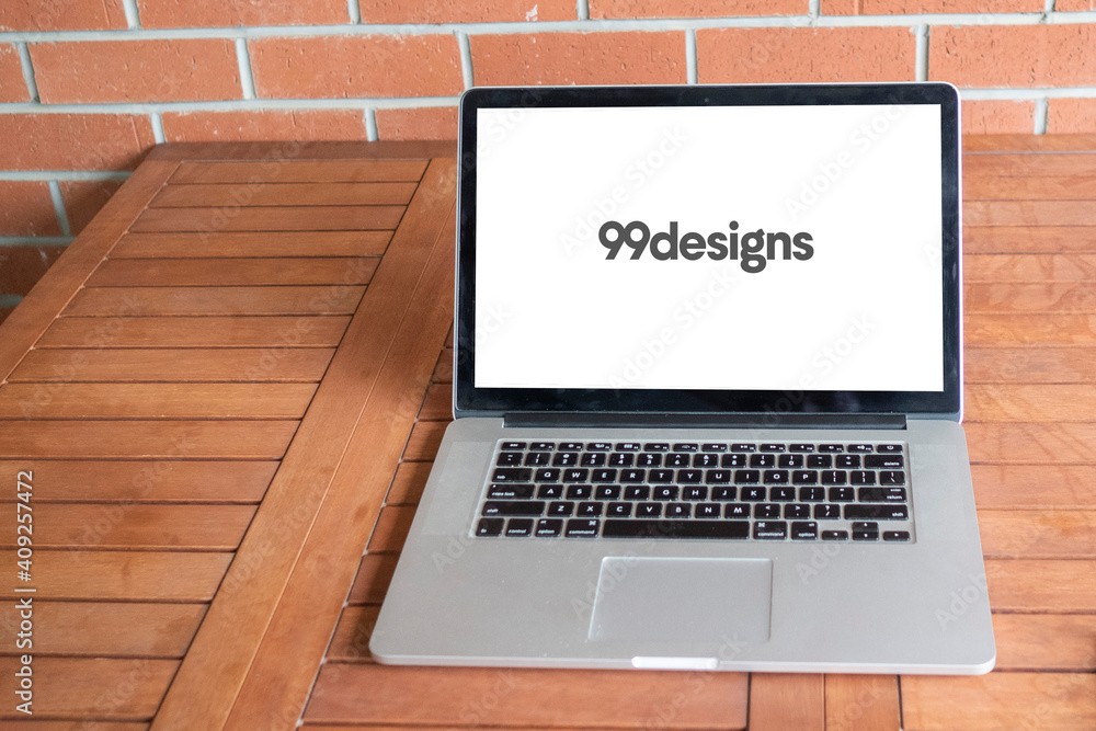99 designs logo editorial illustrative Stock Photo | Adobe Stock