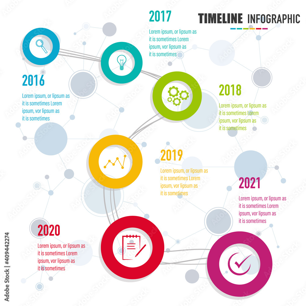 Project Timeline Infographics, 6 years recap, timeframe, milestones and ...