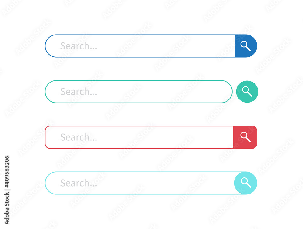 Search bar design element. Search Bar for website and UI, mobile apps. Vector illustration Stock ...