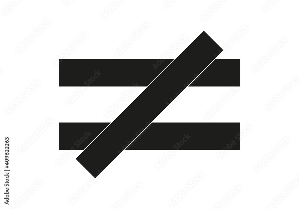 Icono negro de desigual en fondo blanco. Stock Vector | Adobe Stock