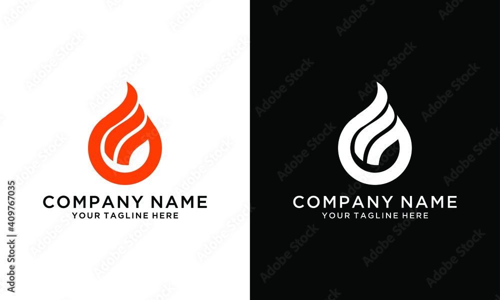 Initial G letter with fire logo Vector design. Stock Vector | Adobe Stock