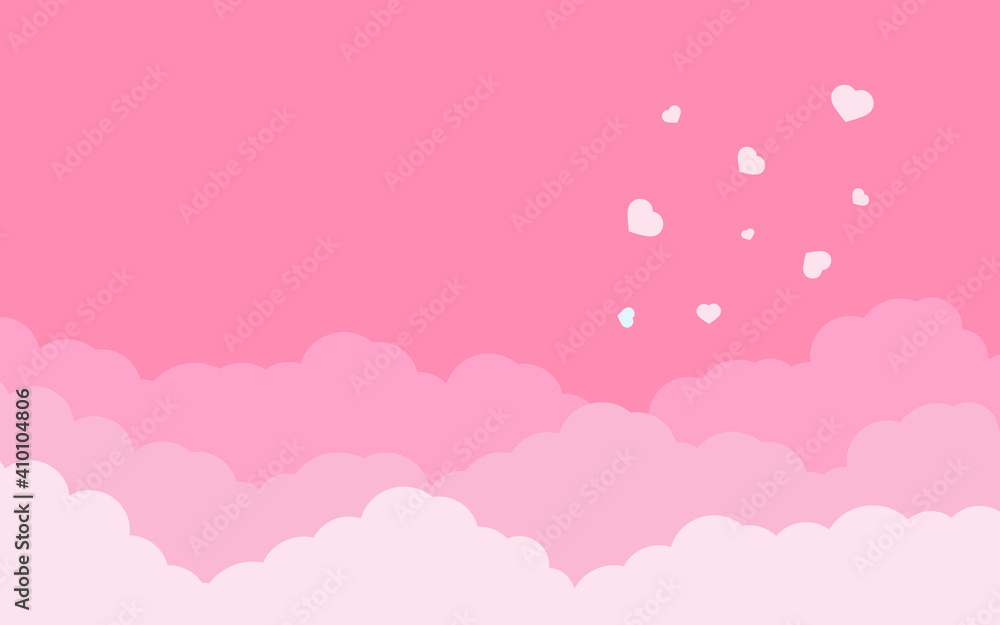 pink cloud background cartoon