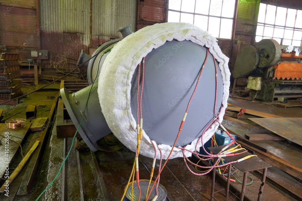 Heat treatment of welded seams. New tank, steel vessel for ...