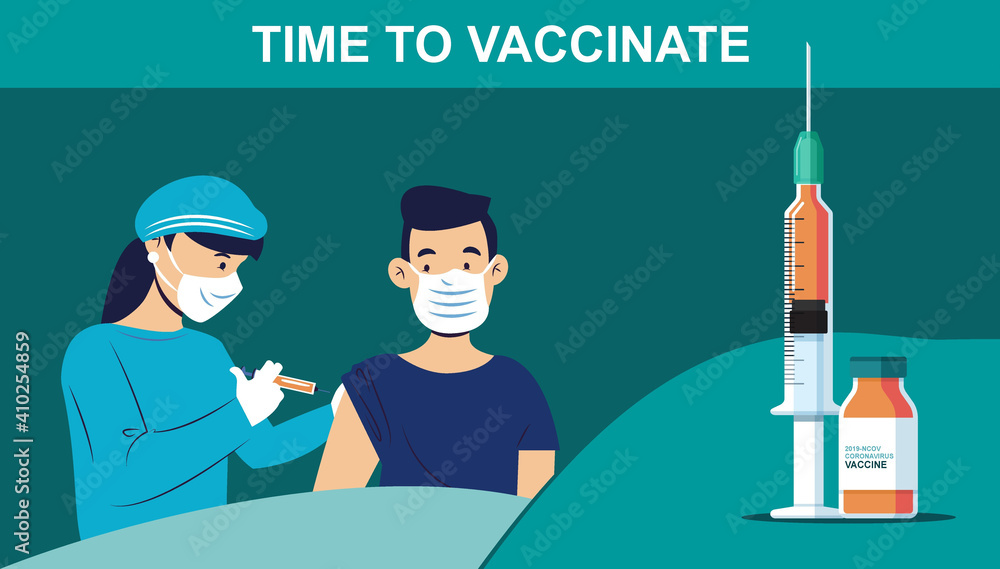 Infographic poster about Covid-19 vaccination - Time to Vaccinate Stock ...