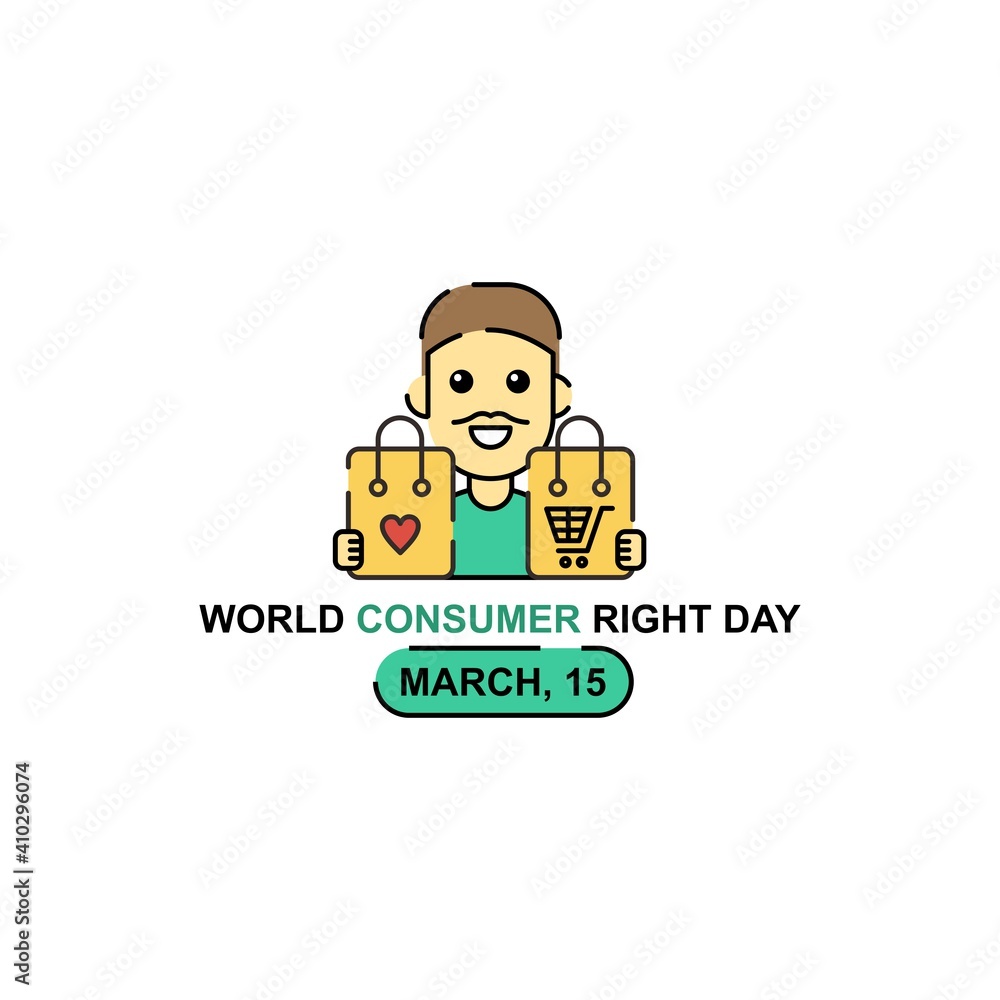 Happy consumer illustration. Easy to edit with vector file. Can use for ...