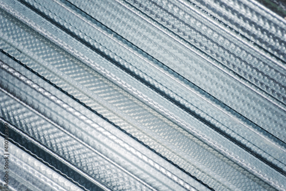 Plasterboard metal profiles. Gypsum board installation background ...