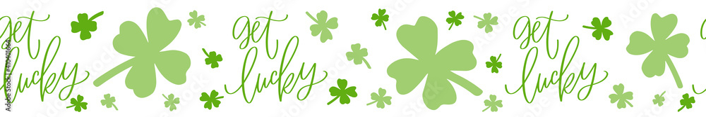 St. Patrick’s day washi tape decorative border with shamrock clipart ...