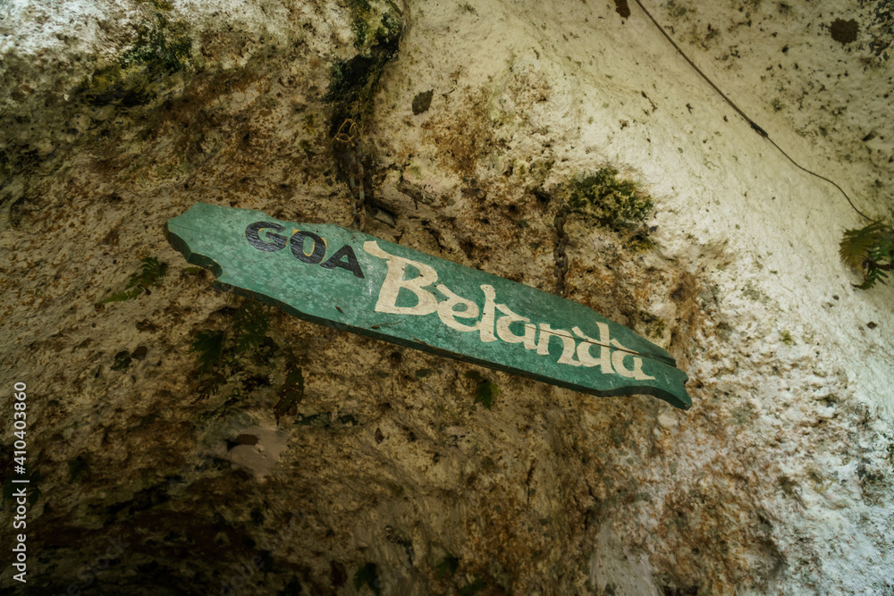 Foto de Stock Gua Belanda (Dutch Cave) old adventure destination known ...