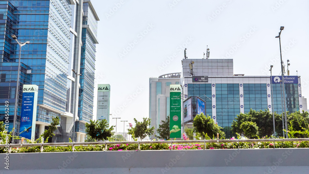 Architecture of DLF Cyber City also known as Cyberhub, gurgaon Stock ...
