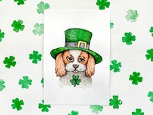 St. Patrick Day Dog Puppy Art Free Stock Photo - Public Domain Pictures