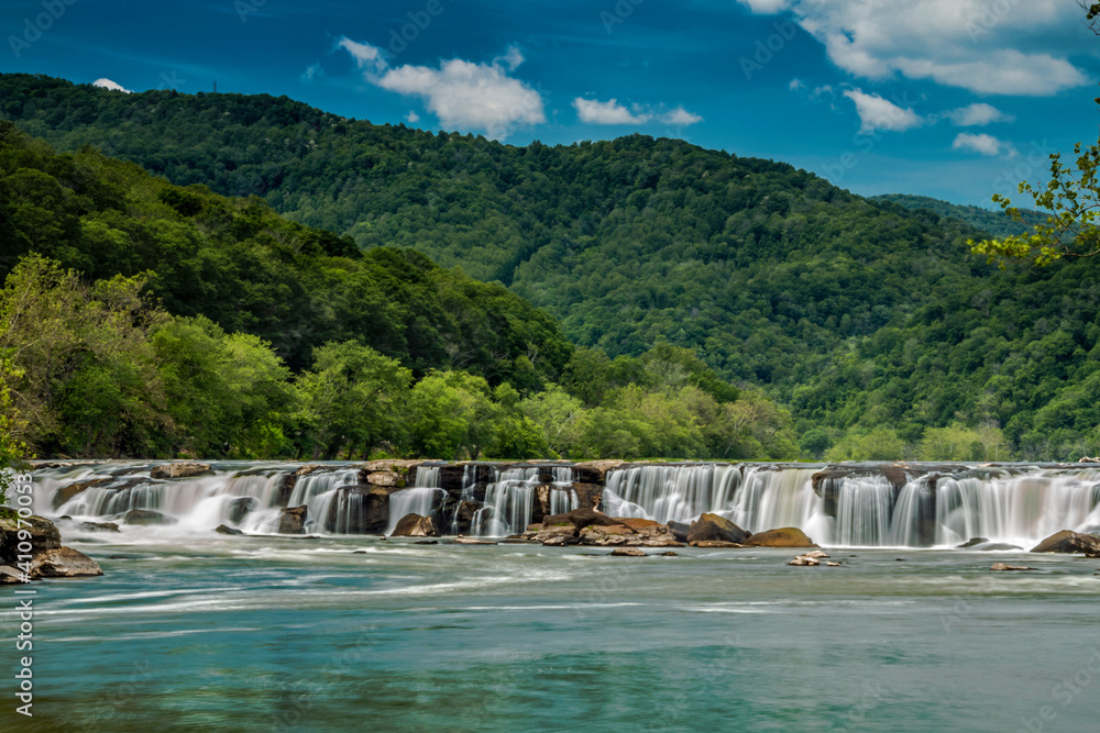 Dramatic spring landscapes in New River Gorge National Park in West ...