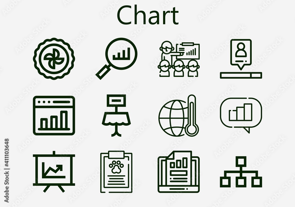 Premium set of chart [S] icons. Simple chart icon pack. Stroke vector ...