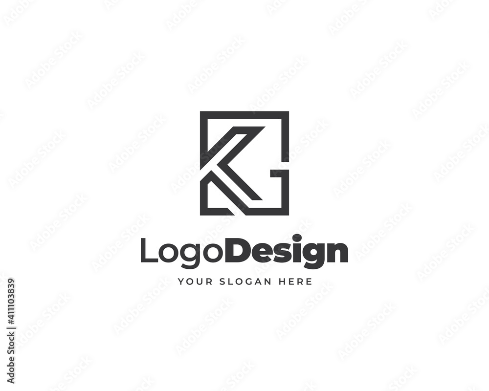KG group logo vector design. Business finance logo design Stock Vector ...