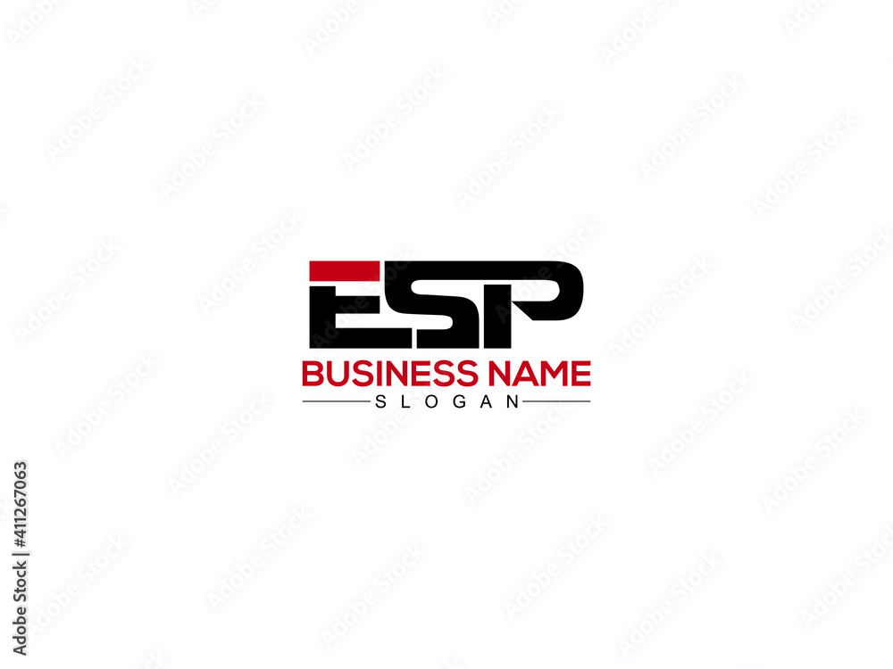 ESP Logo Letter Vector For Brand Stock Vector | Adobe Stock