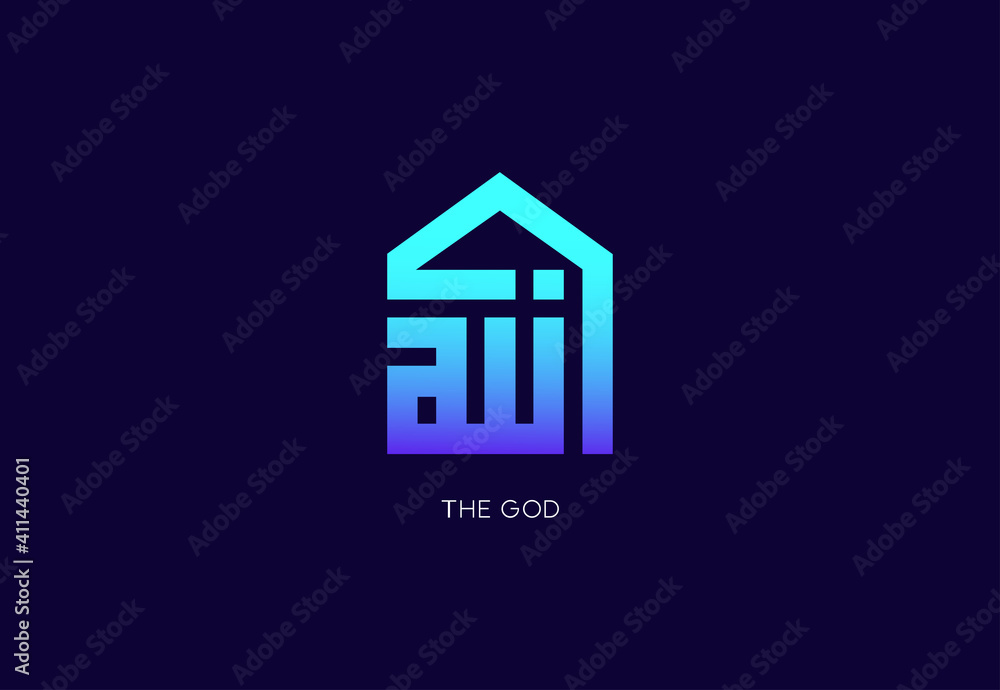 Kufic style of arabic or islamic calligraphy. Kufic is the oldest form ...