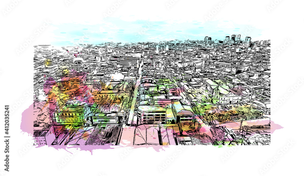 Building view with landmark of Cebu is the city in Philippines ...