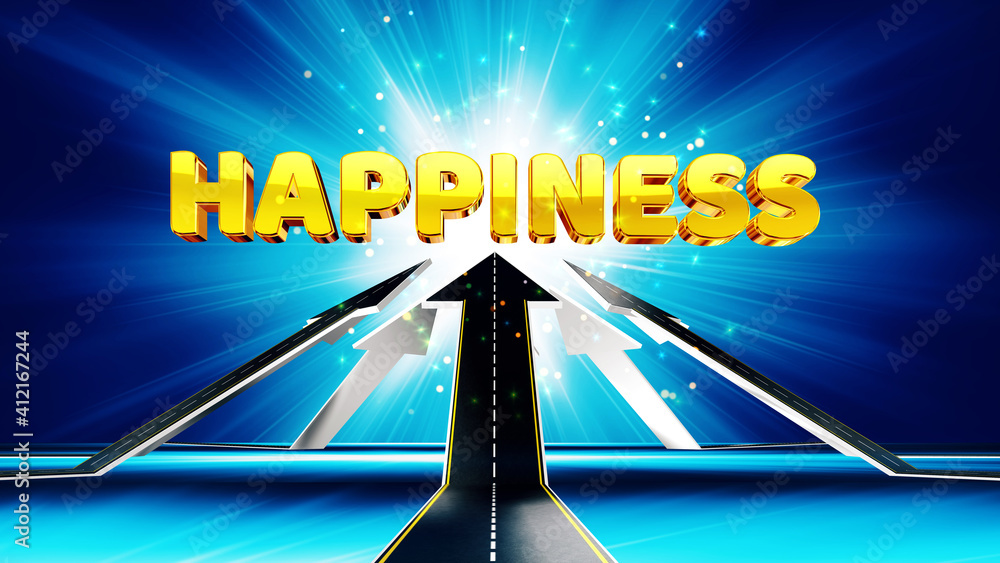 Road to happiness Background, 3d rotating environment of highway roads ...