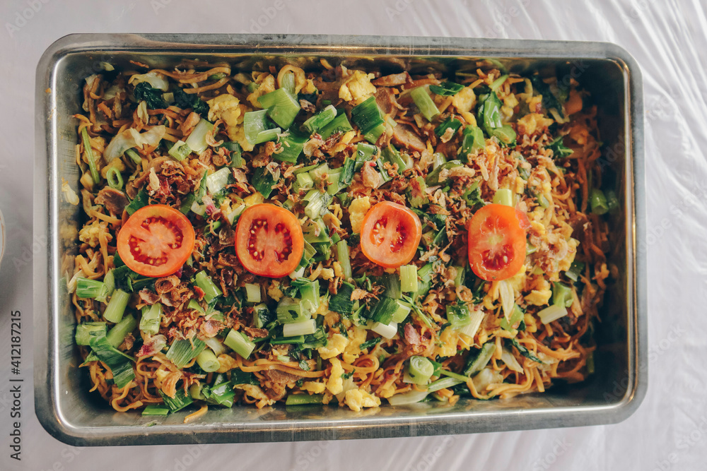 Mie Goreng Jawa or bakmi jawa or java noodle. Indonesian traditional ...
