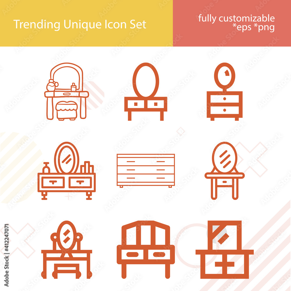 Simple set of inferior related lineal icons. Stock Vector | Adobe Stock