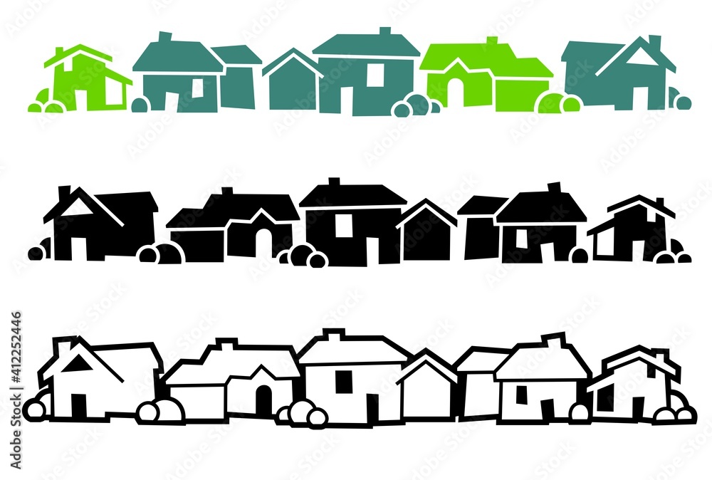 real estate border design with variations Stock Vector | Adobe Stock