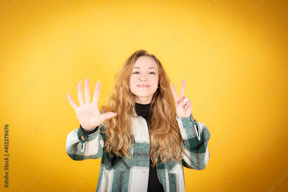 Close up beautiful photo surprise her dark skin cheerful lady arms ...