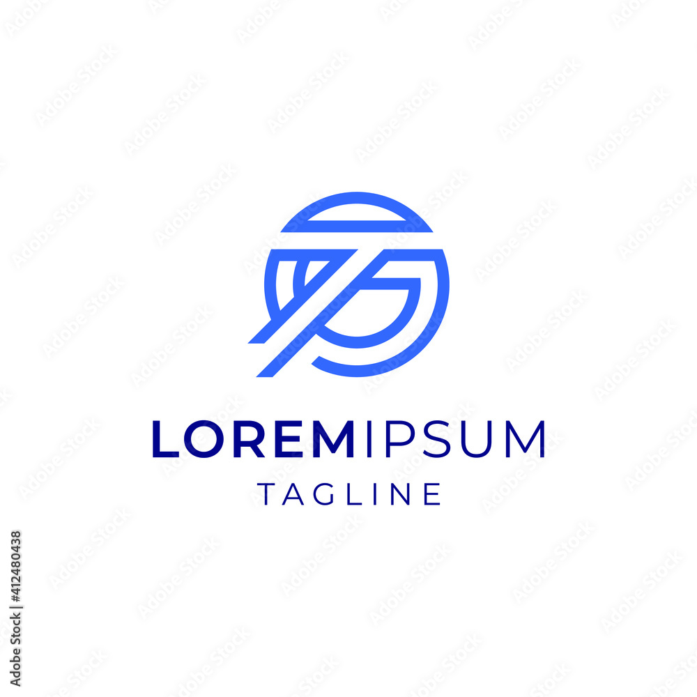 letter TG logo vector modern simple circle shape design combinations ...