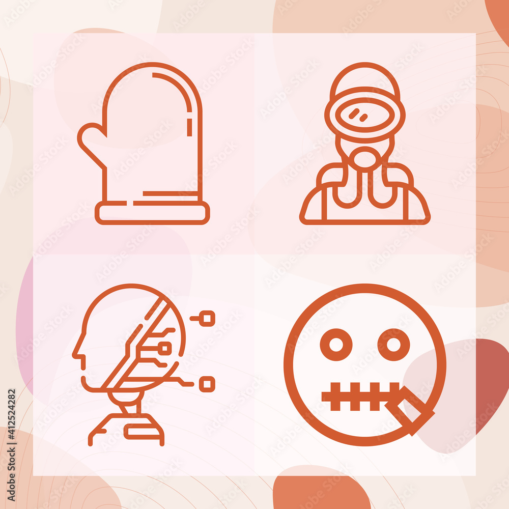 Simple set of cia related lineal icons Stock Vector | Adobe Stock