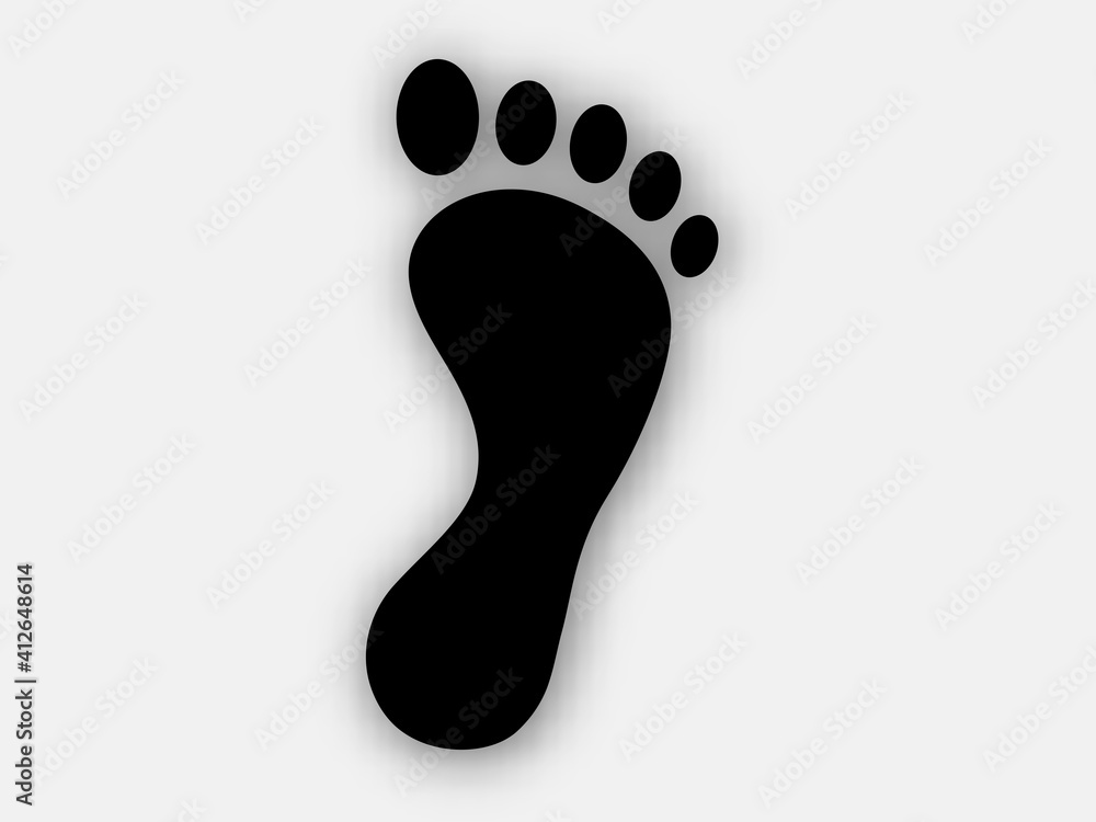 foot, footprint, feet, print, step, human, footprints, illustration ...