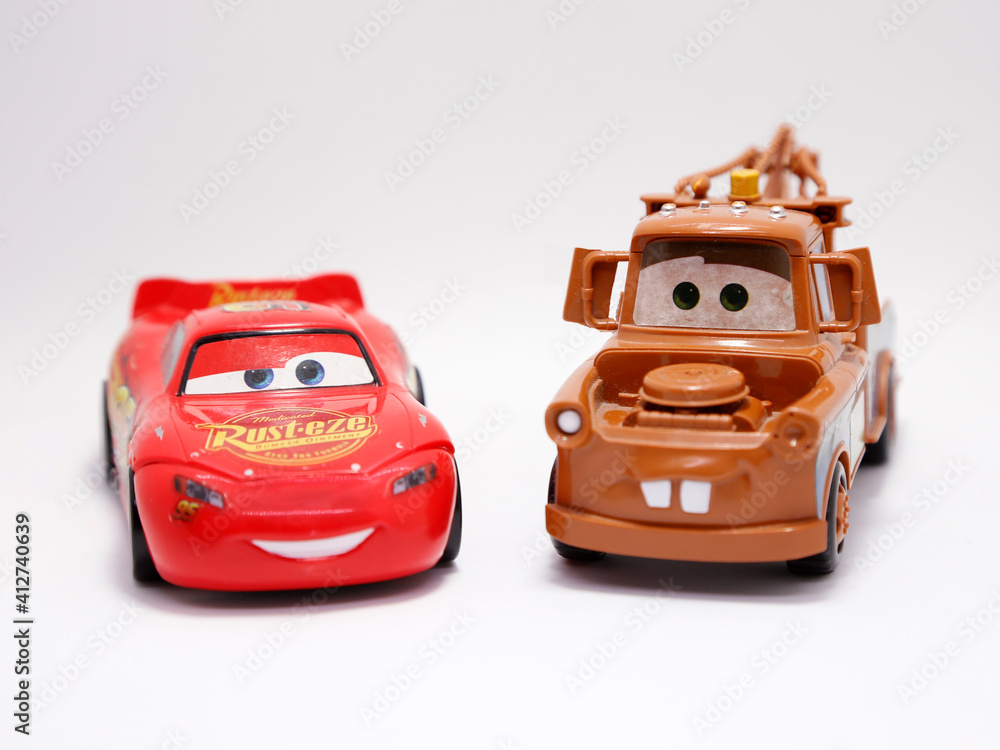 Cars. Lightning MCQUEEN and Crane Mate. Toys cars for children. Tow ...