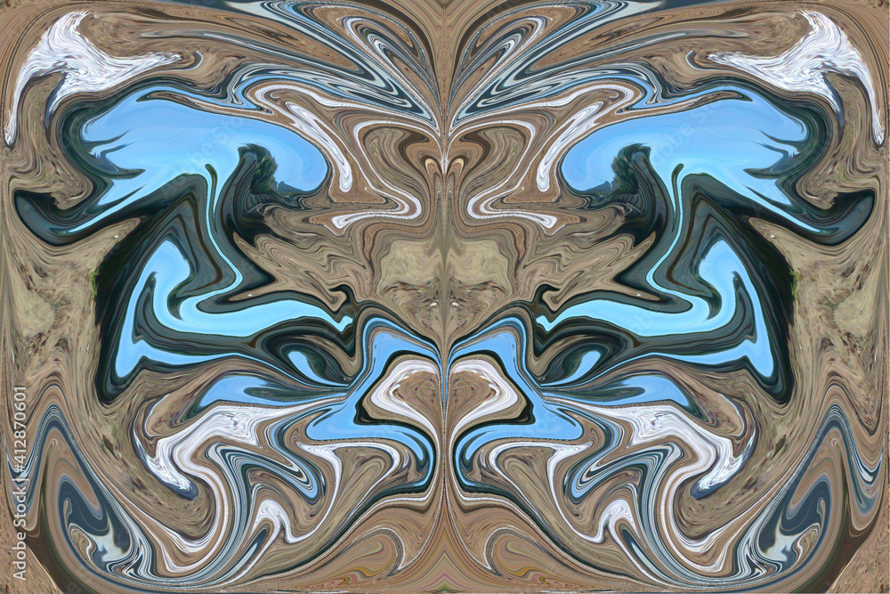 Abstraction and collage in one by using the distortion of color and ...