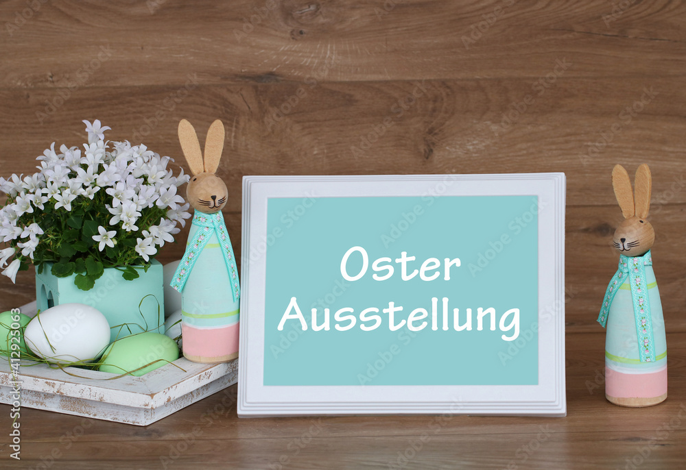 Schild mit dem Schriftzug Oster-Ausstellung Stock Photo | Adobe Stock
