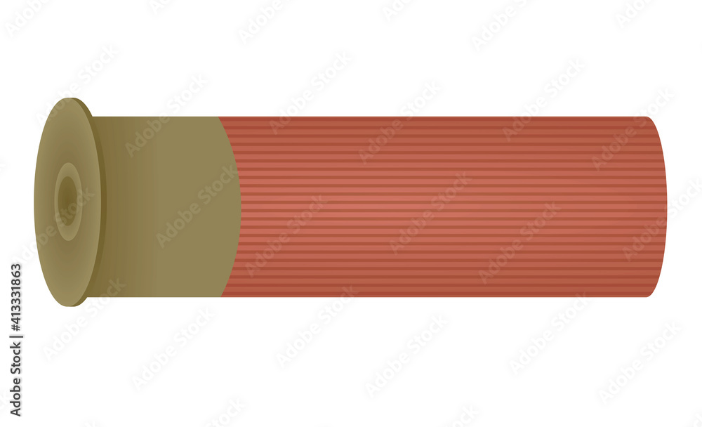 Red gun bullet. vector illustration Stock Vector | Adobe Stock