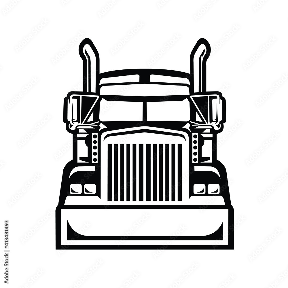 18 Wheeler Drawing