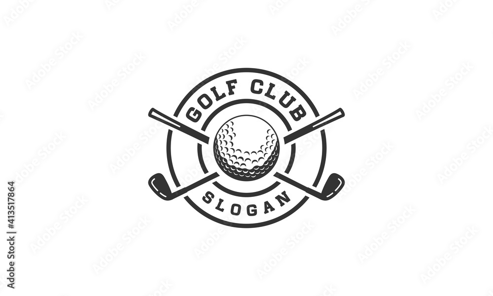 Inspirational golf logo on white background Stock Vector | Adobe Stock