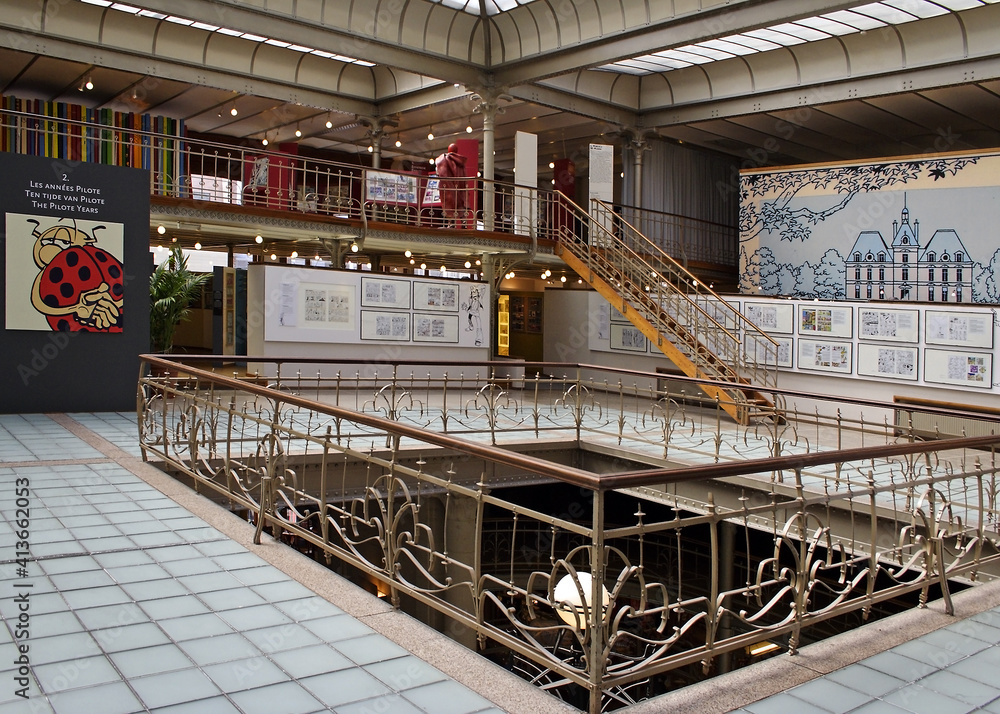 Art Nouveau palace and Belgian Comic Strip Center. Art Nouveau in ...