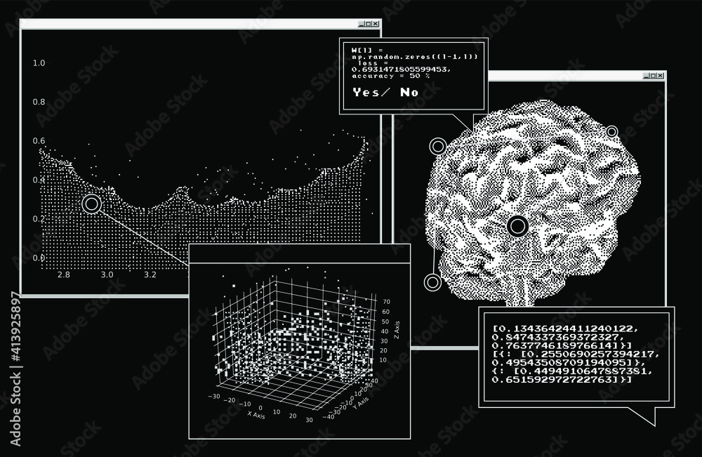 Futuristic sci-fi user interface with research data, Magnetic resonance ...