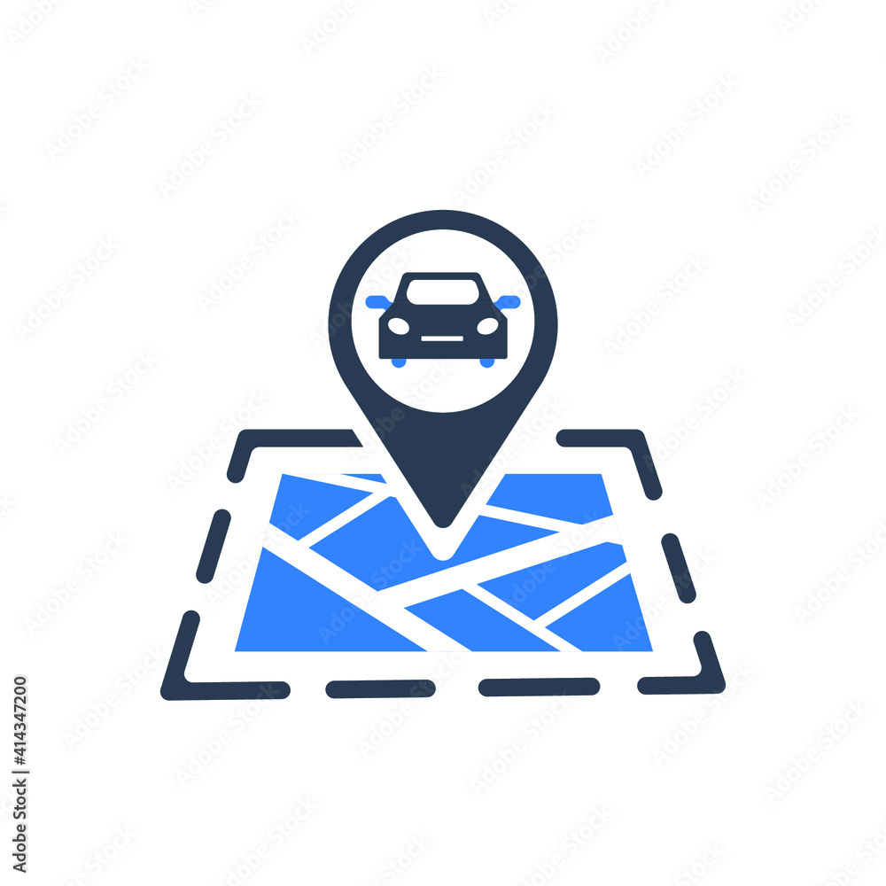 Car location, gps, car tracking, car parking zone, map, compass ...