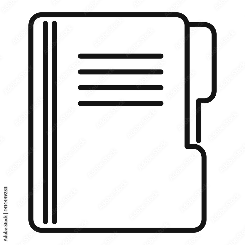 Prosecutor folder icon. Outline prosecutor folder vector icon for web ...